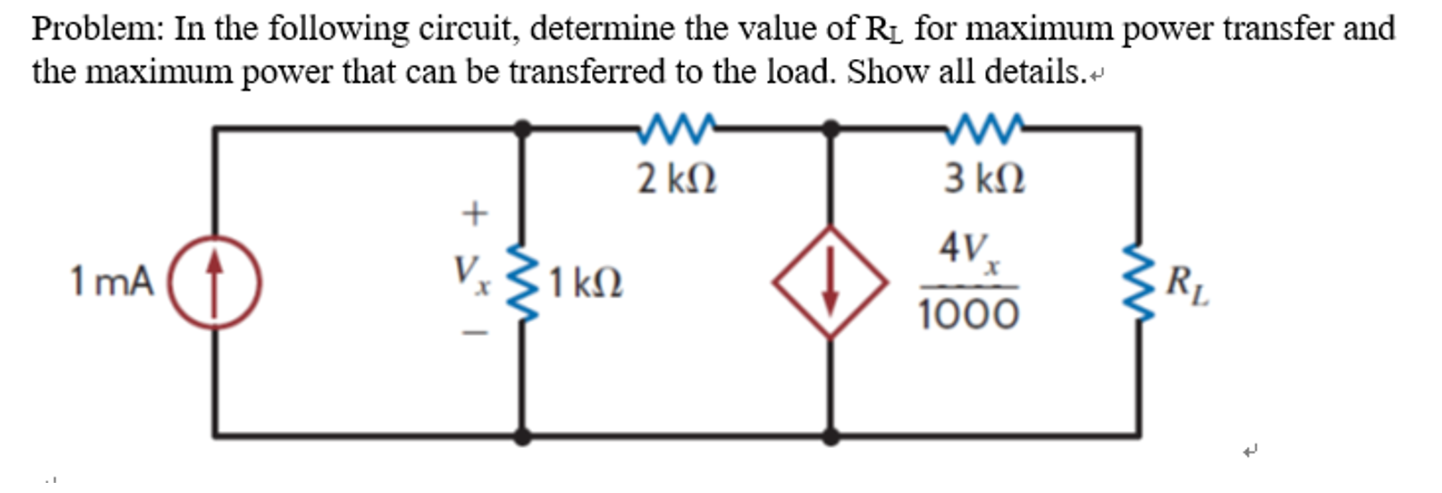Solved Problem: In the following circuit, determine the | Chegg.com