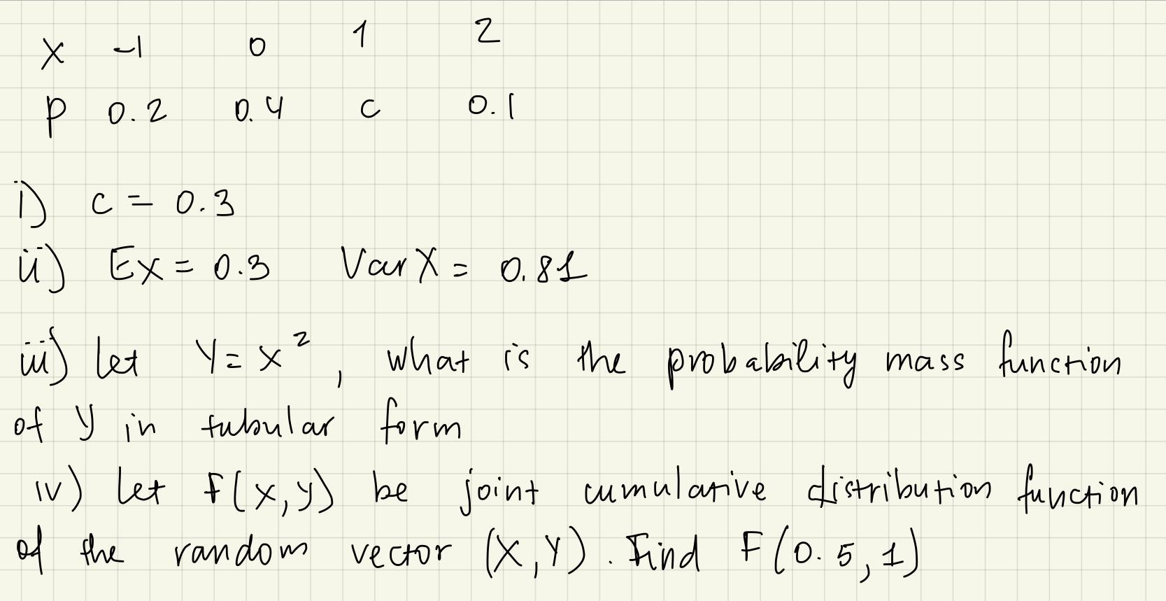 Solved hello! I solved i and ii but don’t know what to do | Chegg.com