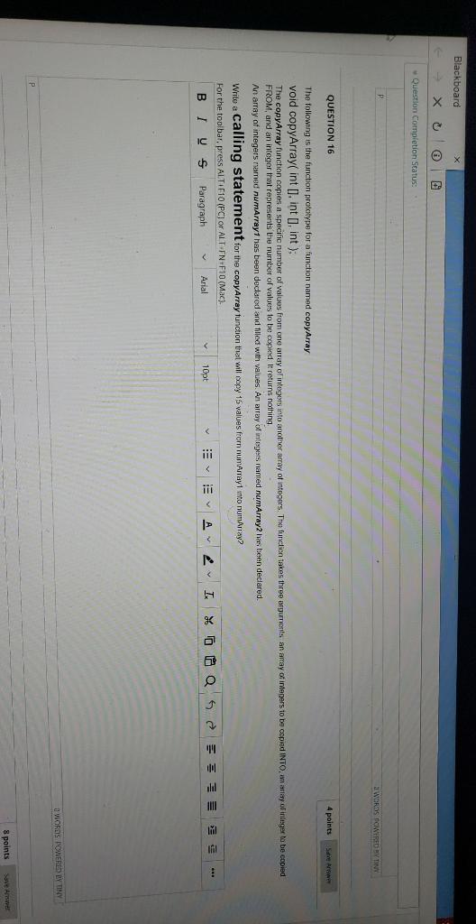 Solved Blackboard X Question Completion Status: 1 WORDS | Chegg.com