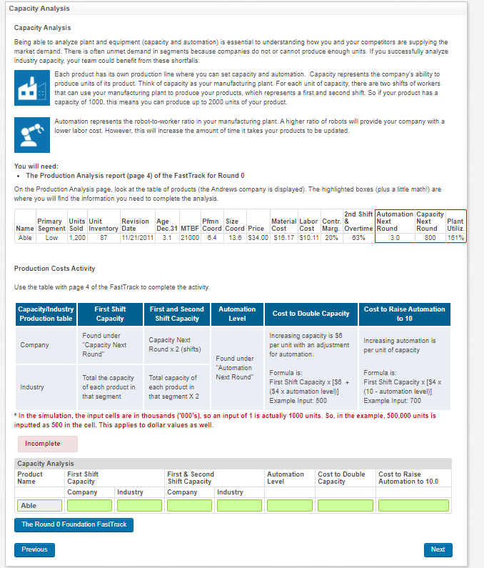 Solved Capacity Analysis Capacity Analysis Being able to | Chegg.com