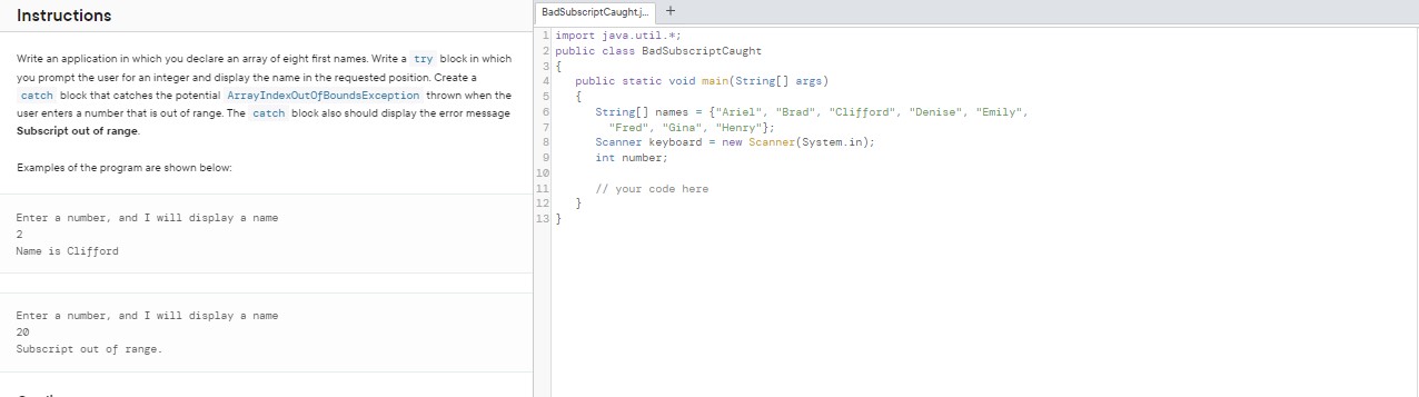 Solved Write an application in which you declare an array of | Chegg.com
