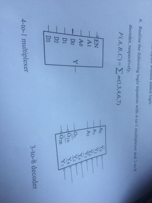 Solved puts wIthout added logic. 6. Realize the following | Chegg.com
