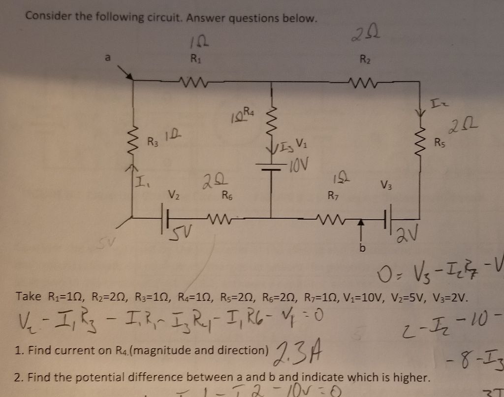 Solved Consider the following circuit. Answer questions | Chegg.com
