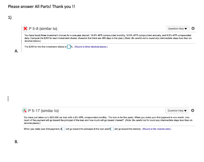 Solved THANKS SO MUCH! Please answer all parts with | Chegg.com
