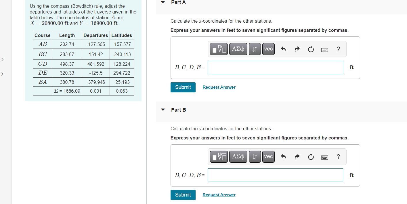 Solved Using the compass (Bowditch) rule, adjust the | Chegg.com