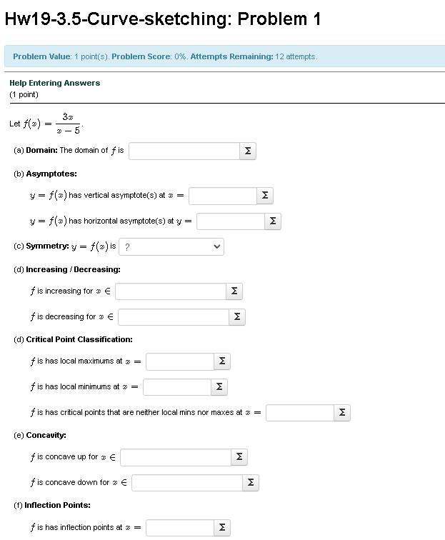 Solved Hw19-3.5-Curve-sketching: Problem 1 Problem Value: 1 | Chegg.com