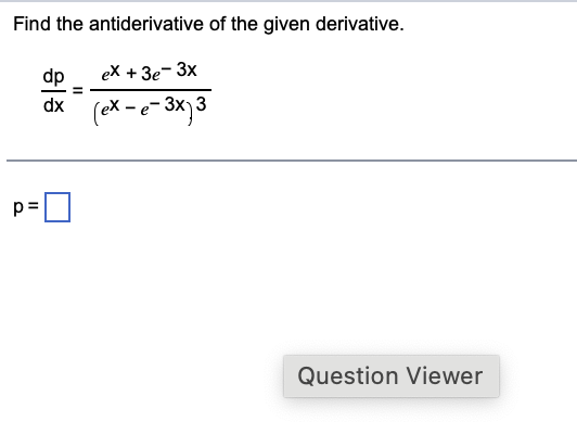 Solved Find the antiderivative of the given | Chegg.com