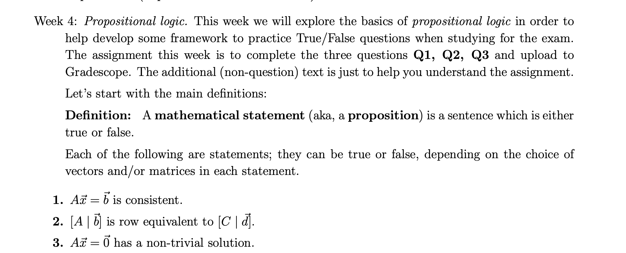 Week 4: Propositional logic. This week we will | Chegg.com Week 4: Propositional logic. This week we will | Chegg.com