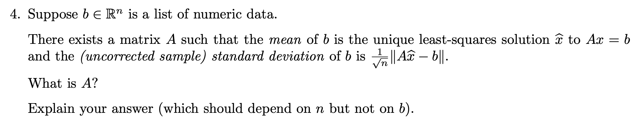 Solved Suppose binRn ﻿is a list of numeric data.There exists | Chegg.com