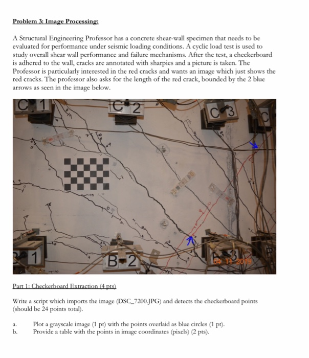 Problem 3: Image Processing: A Structural Engineering | Chegg.com