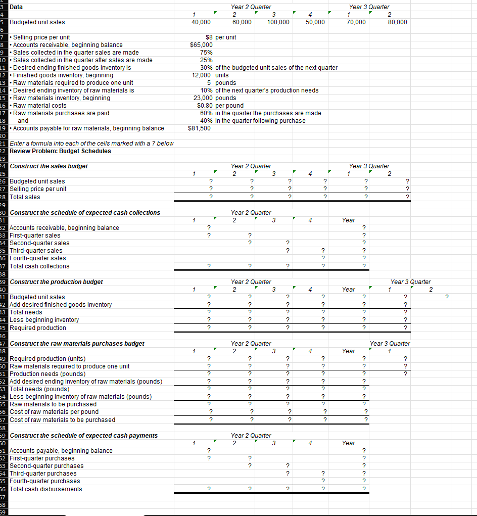 Required information Chapter 8: (Algo) Applying Excel | Chegg.com