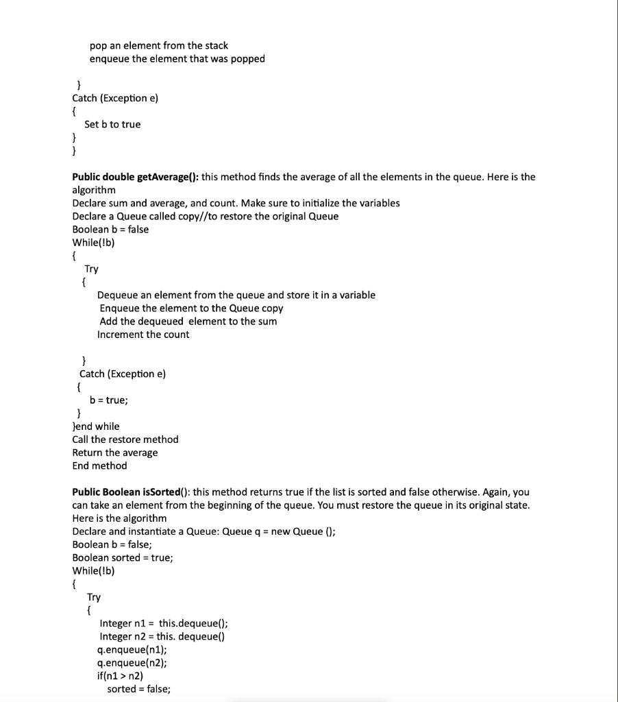 Solved Objectives Practice Queue and Exception handling | Chegg.com