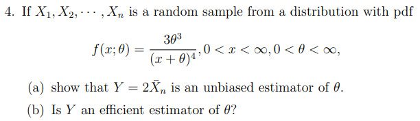 Solved If x1,x2,cdots,xn ﻿is a random sample from a | Chegg.com