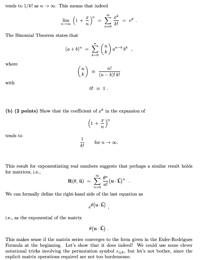 Solved C. Infinitesimal generators of SO(3) and the matrix | Chegg.com