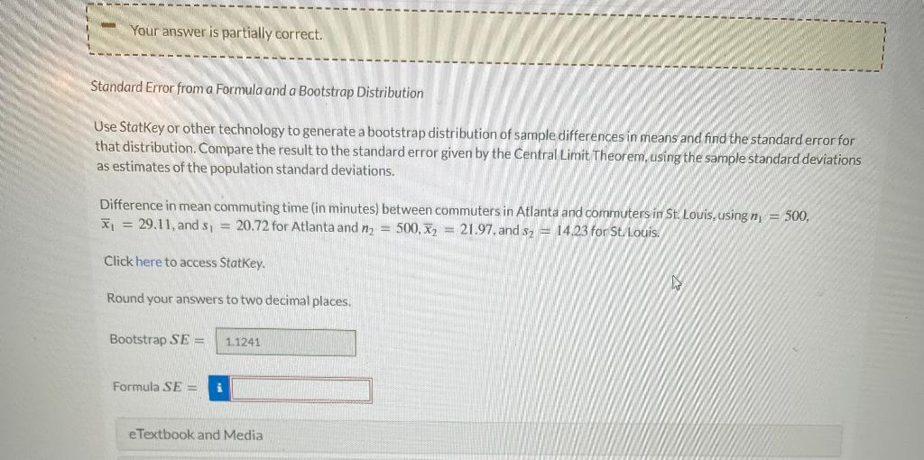Solved Use StatKey or other technology to generate a | Chegg.com