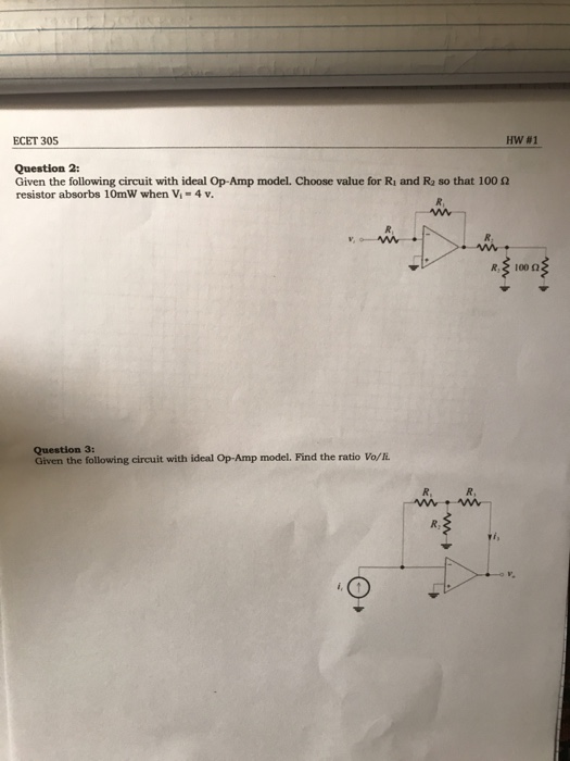 Solved Given the following circuit with ideal Op-amp | Chegg.com