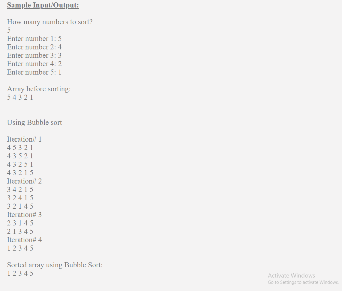 Solved Programming Language C The Inputoutput Has To Be 