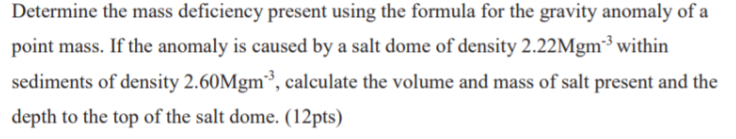 Determine the mass deficiency present using the | Chegg.com