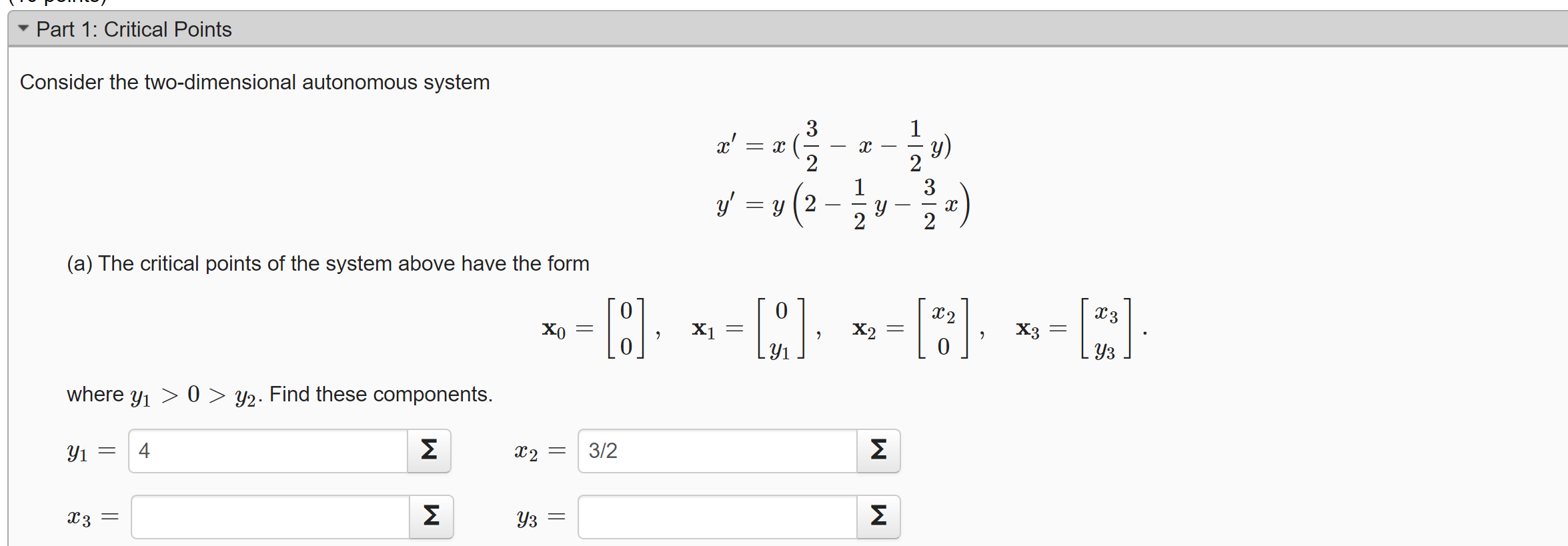 Solved Part 1: Critical Points Consider the two-dimensional | Chegg.com