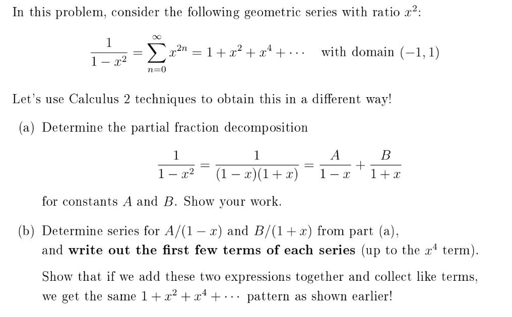 Solved In this problem, consider the following geometric | Chegg.com