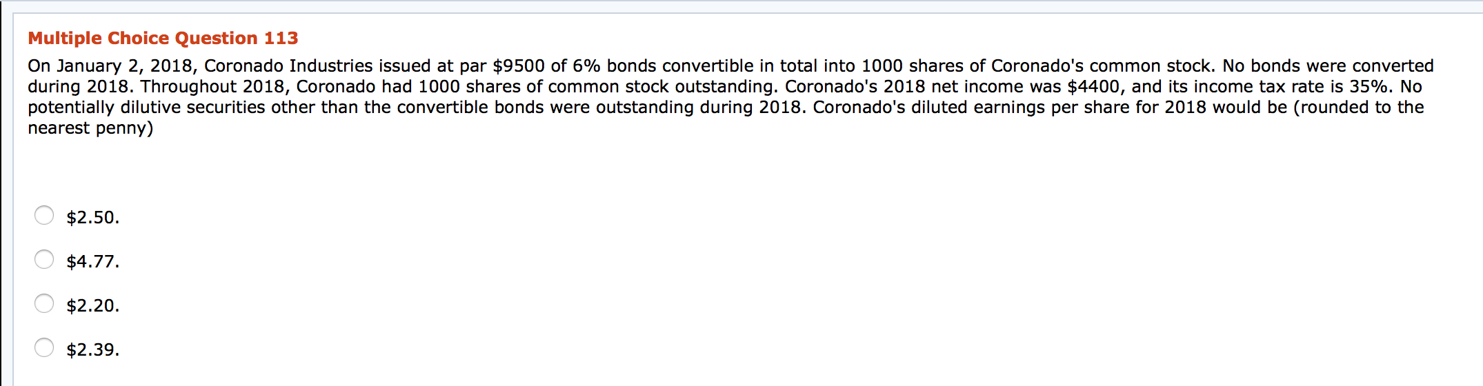Solved Multiple Choice Question 98 Sheffield Corp. had | Chegg.com