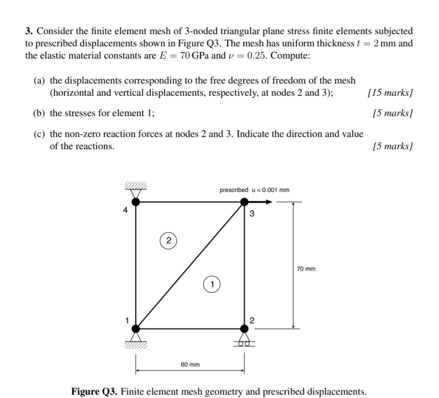 Solved 3. Consider the finite element mesh of 3-noded | Chegg.com Solved 3. Consider the finite element mesh of 3-noded | Chegg.com