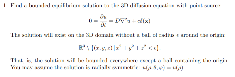 Solved Find a bounded equilibrium solution to the 3D | Chegg.com