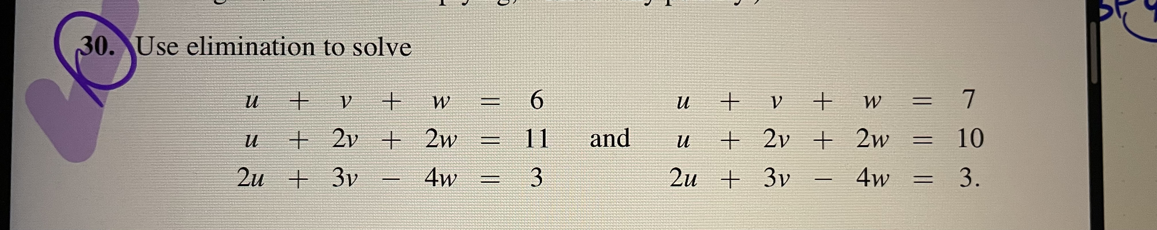 Use elimination to | Chegg.com