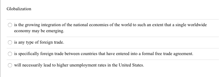 Solved With globalization, the world is moving from hundreds | Chegg.com