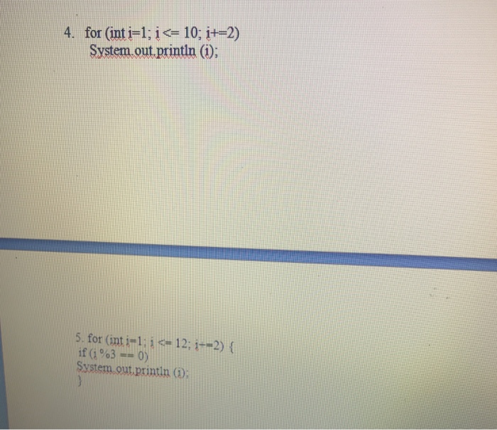 Solved For questions 1 to 5, indicate the output that will | Chegg.com Solved For questions 1 to 5, indicate the output that will | Chegg.com