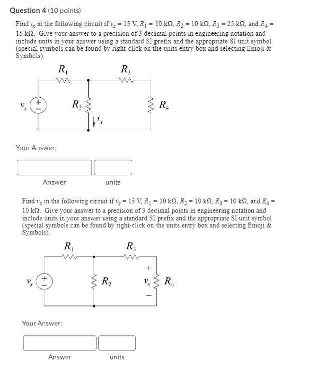 Solved Find ix in the following circuit if vs=15 | Chegg.com
