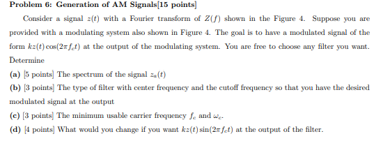 Solved Consider a signal z(t) with a Fourier transform of | Chegg.com