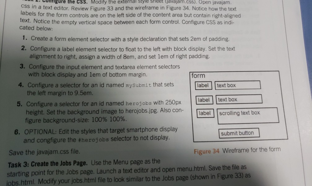 Solved Unigure The Css Modify The External Style Sheet 