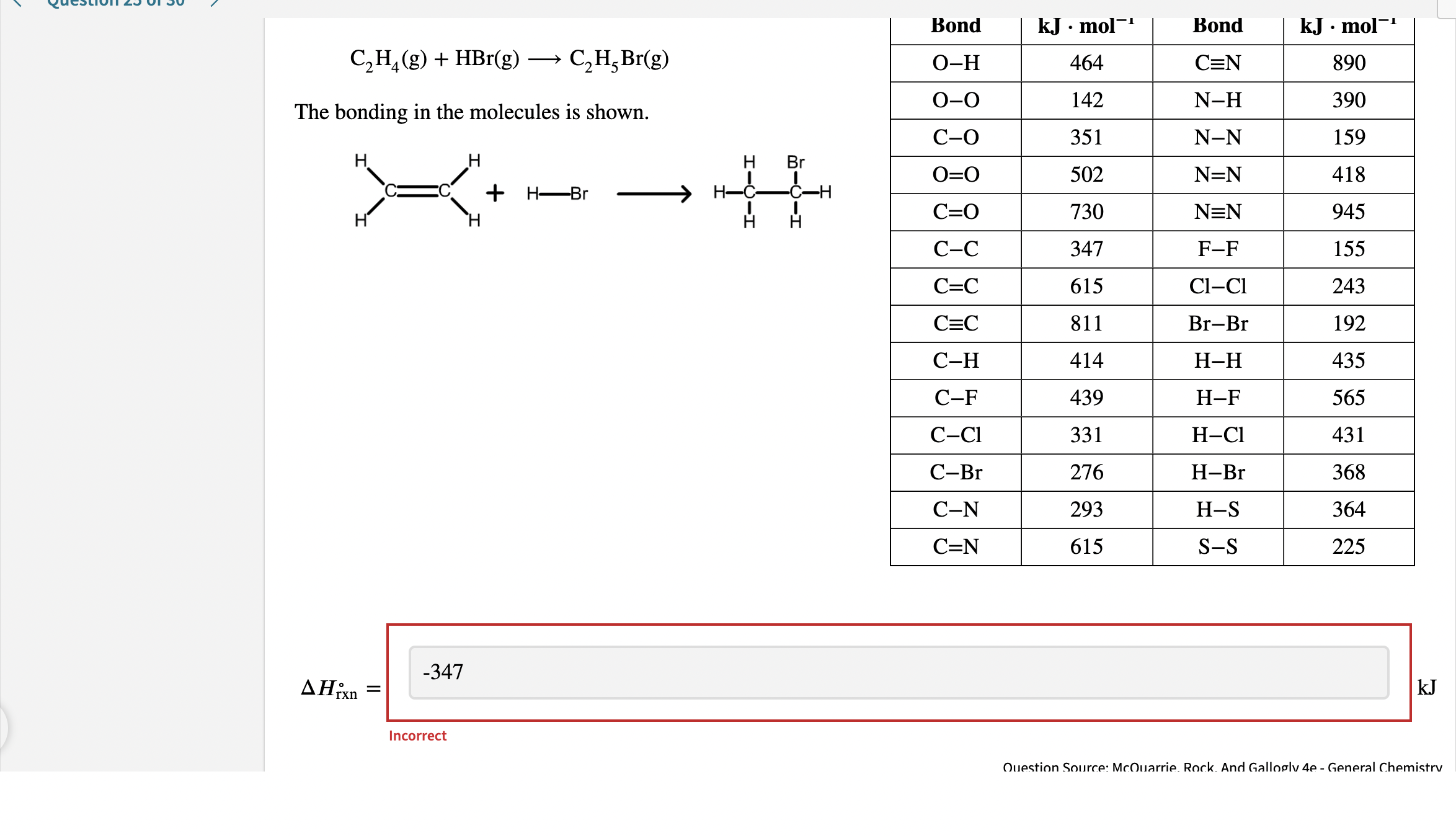 Solved C2H4( g)+HBr(g) C2H5Br(g) The bonding in the | Chegg.com