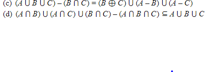 Solved (c) AUBUC)-(BNC) = (B C) U (A-B) U (A-C) (d) (ANB) U | Chegg.com