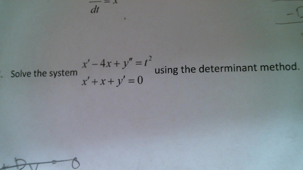 Solved - Solve the system x - 4x + y = 1² using the | Chegg.com