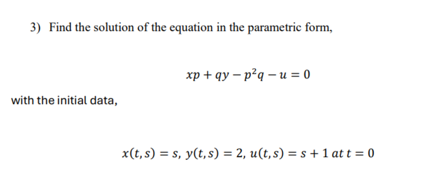 Solved Find the solution of ﻿the equation in ﻿the parametric | Chegg.com