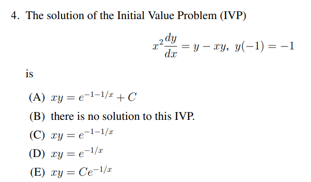 Solved 4. The solution of the Initial Value Problem (IVP) | Chegg.com