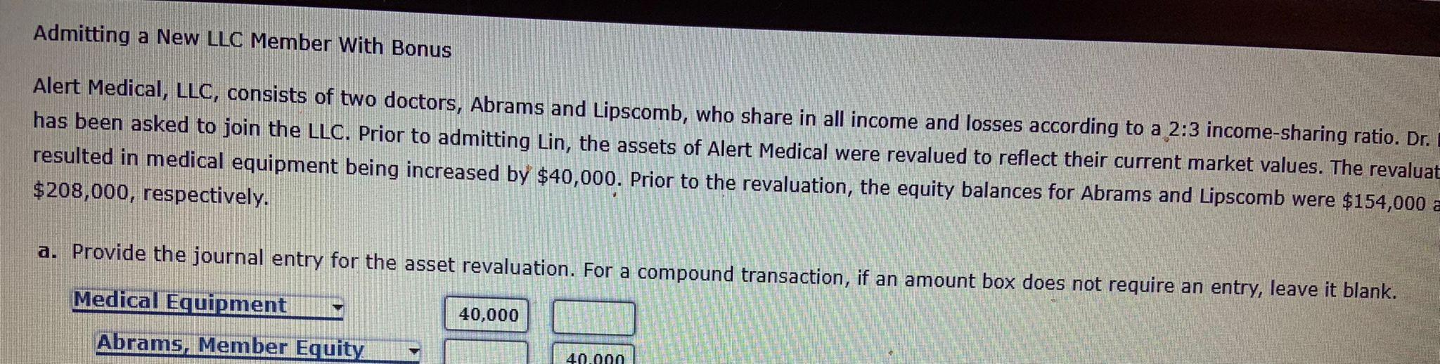Solved a. Provide the journal entry for the asset | Chegg.com