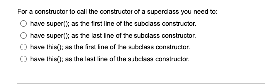 Solved A class contains the following two methods: public | Chegg.com