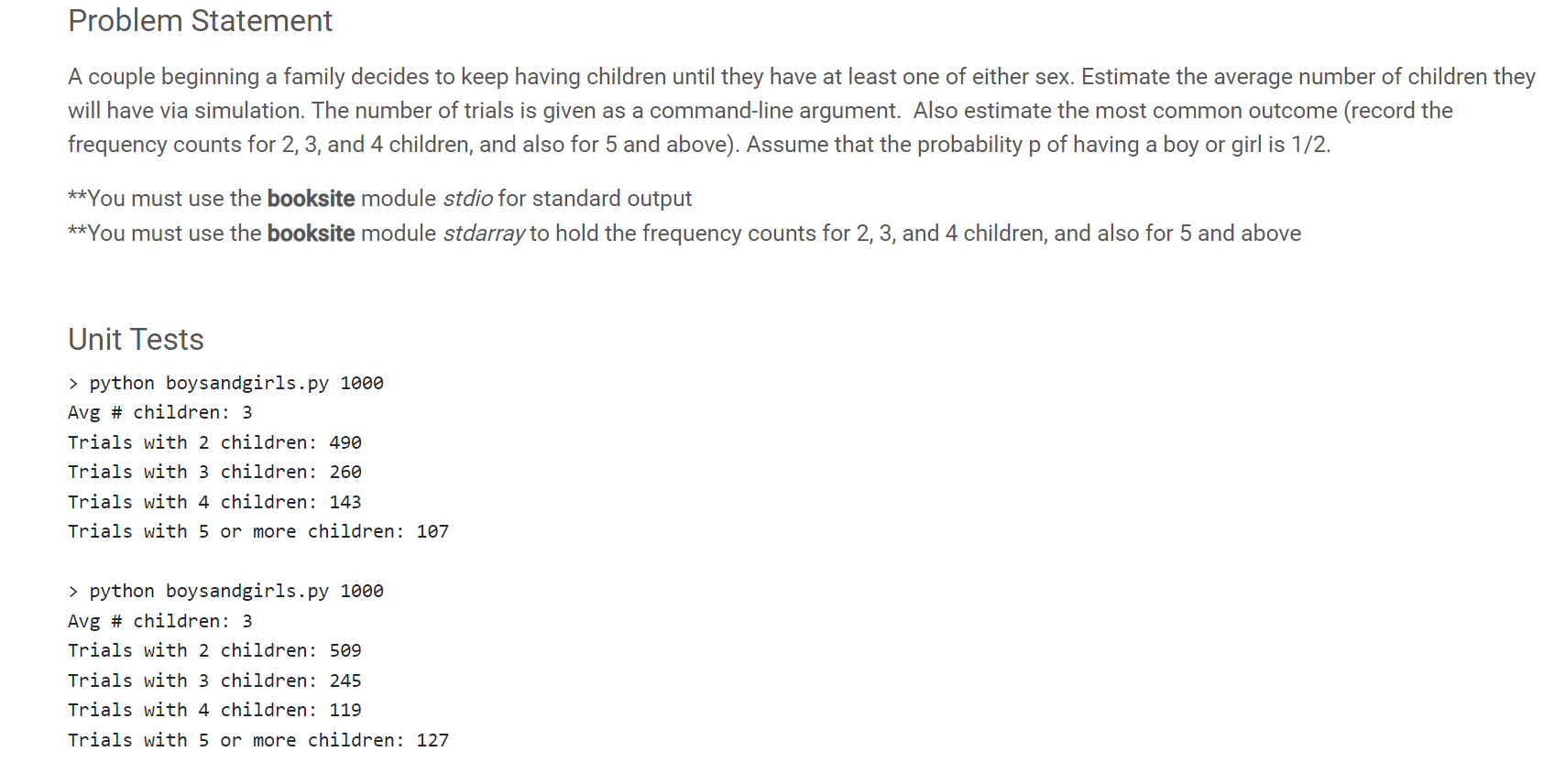 Solved Problem Statement A couple beginning a family decides | Chegg.com