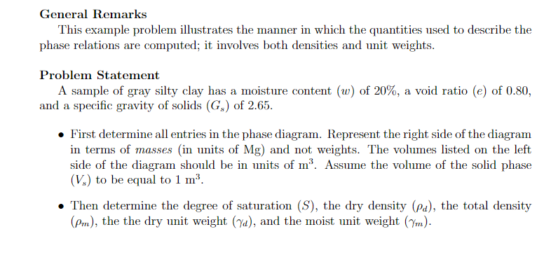 Solved General Remarks This example problem illustrates the | Chegg.com