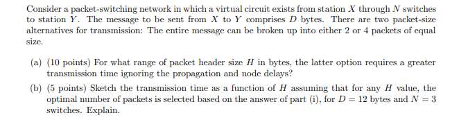 Consider a packet-switching network in which a | Chegg.com
