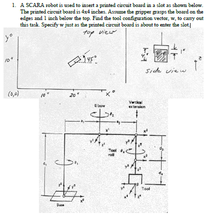 1. A SCARA robot is used to insert a printed circuit | Chegg.com