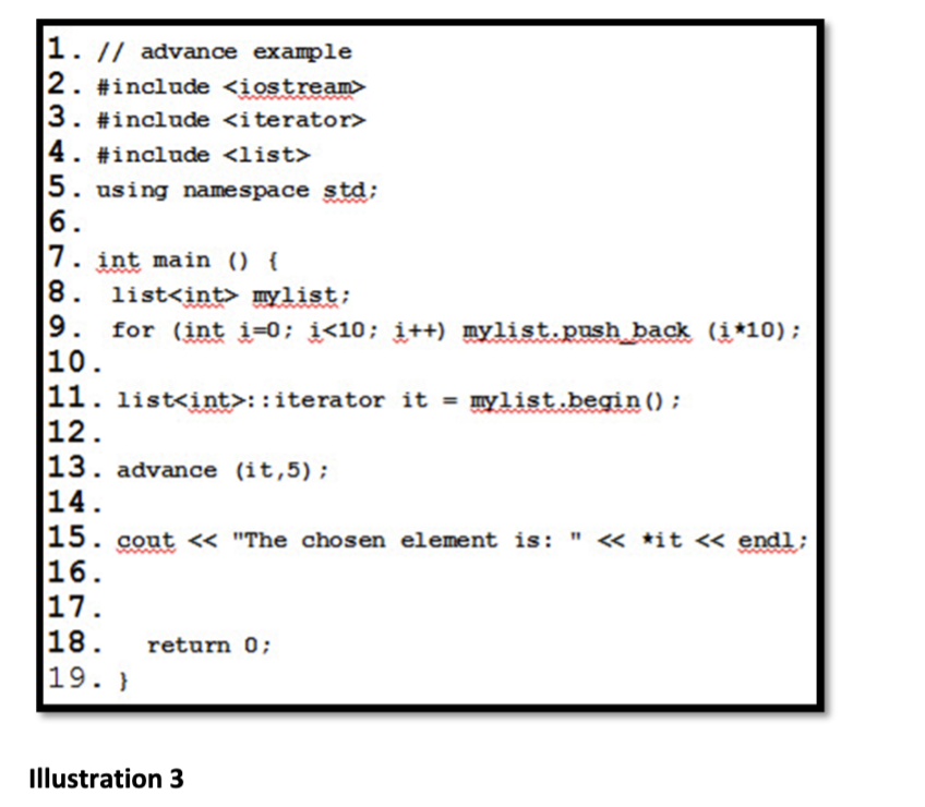 Solved 1. // advance example 2. #include 3. #include 4. | Chegg.com