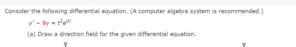 Solved Consider the following differential equation. (A | Chegg.com