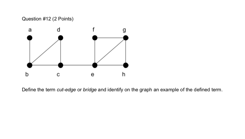 Solved Question #12 (2 Points) Define the term cut-edge or | Chegg.com
