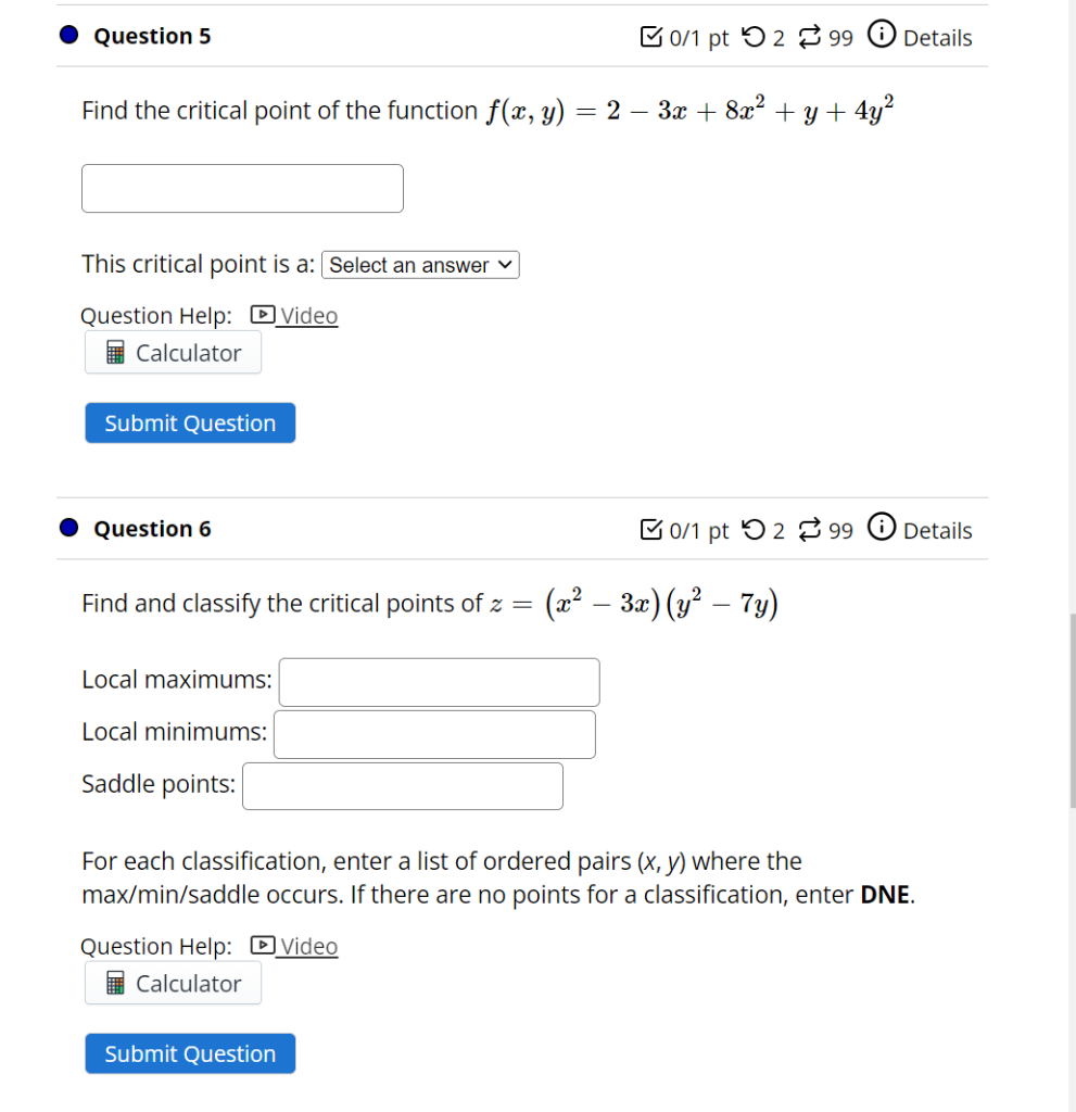 Solved Find the values of x, y and z that correspond to the | Chegg.com