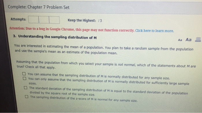 Solved Complete: Chapter 7 Problem Set Keep the Highest: /3 | Chegg.com