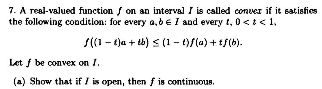 Solved 7. A real-valued function f on an interval I is | Chegg.com